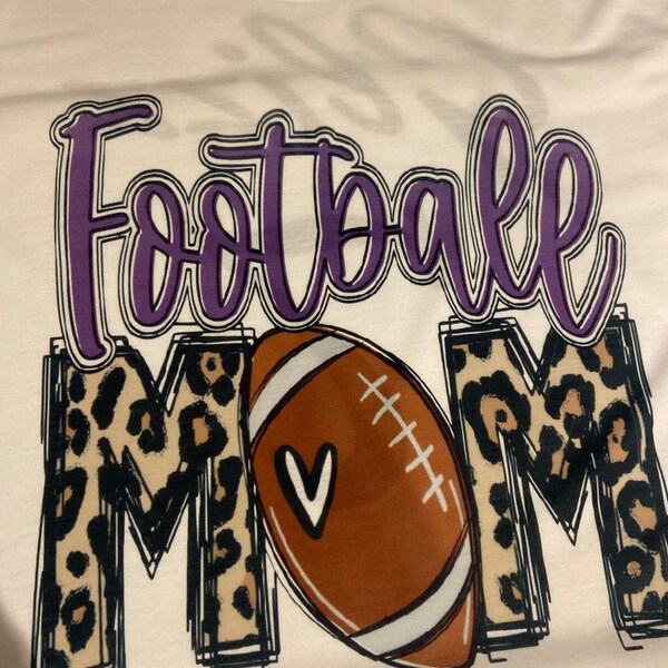 Football Mom Purple PNG, Sublimation Design Downloads - Etsy