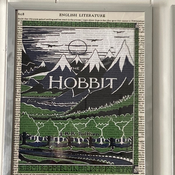 Instant Download 'the Hobbit' Book Art Print on an Antique 1911 ...