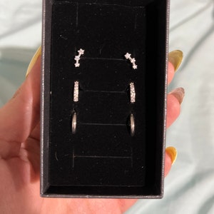 18K Gold Diamond Marquise Earring Set Earring Stack Sterling Silver ...