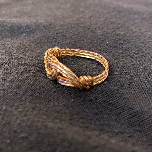 Thumb Ring - Tricolor Ring - Infinity Design - Interlocking Swirls ...