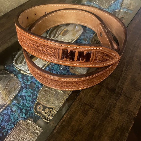 Basket Stamp Belt With Brand or Initials - Etsy