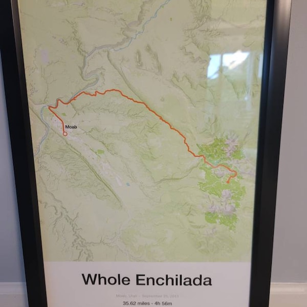 GPX - Strava Wall Art Print - Custom Cycling Map Art Print - Cycling ...