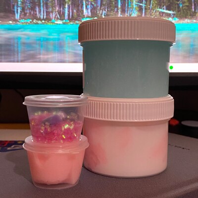 Starberry Slime Red Clear Slime With Glitter Strawberry Scented Slime ...