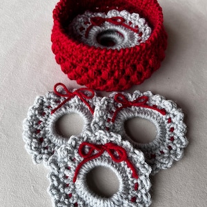 Christmas Wreath Crochet Coaster Pattern - Etsy