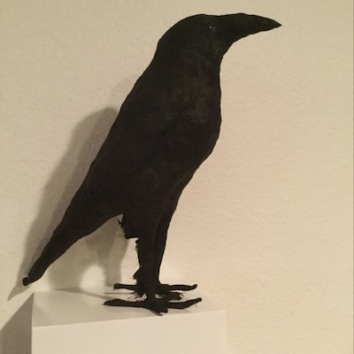 Paper Mache Sculpture, Raven Sculpture, Father's Day, Crow Sculpture ...