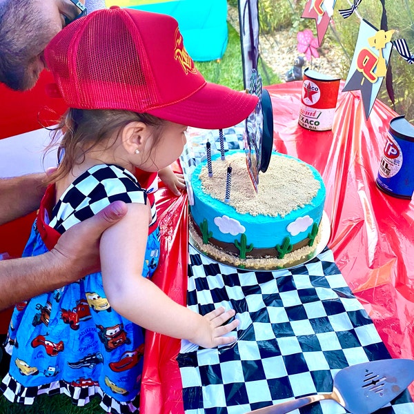 RUSTEZE Custom Trucker Adjustable Cap Disney Cars Hat| Red Hat ...