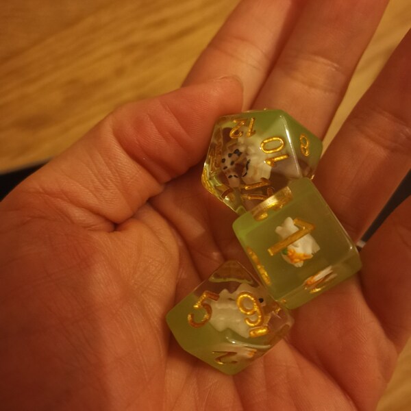 Panda-monium Dice Box and Panda Dice Set, 7 Polyhedral Dice for Tabletop Roleplaying Games, Dnd ...