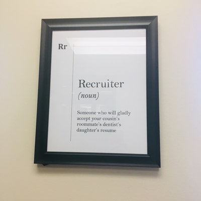 Recruiter Definition Print New Job Gift Human Resources Gift - Etsy
