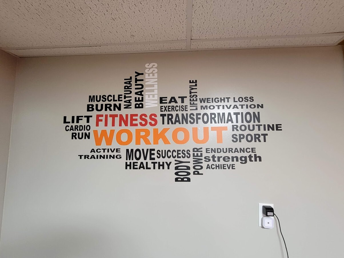 Workout Collage. Inspirational Words. Vinyl Wall Decal. Gym Decal ...