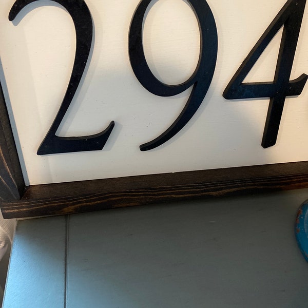 4 Number Farmhouse Style House Number Sign, House Number Sign,number ...