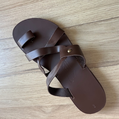 Greek Roman Men Leather Sandals, Handmade Greek Style Quality Men's ...