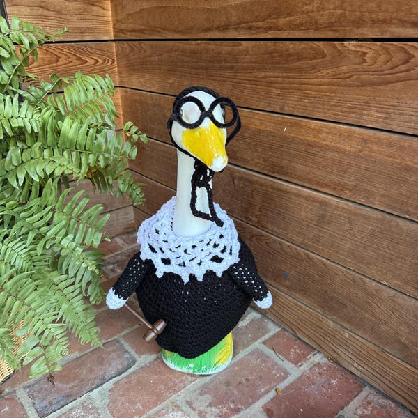 Justice Ginsburg Goose Geese Outfit Crochet Federal Judge Lawn Goose ...