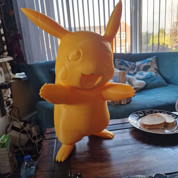 Pikachu Life-sized STL 3D Printing Pokemon Files (fan Art), Digital ...
