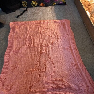 Snoopy Blanket/knitting/pattern/english/dk Yarn - Etsy