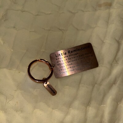Little Reminders Keychain, Mental Health Gift, You Are Enough ...