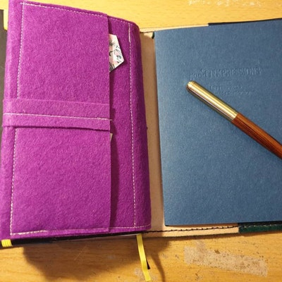 Wallet Insert for Travelers Notebook 16 Colors Felt Fabric File: 6 Card ...