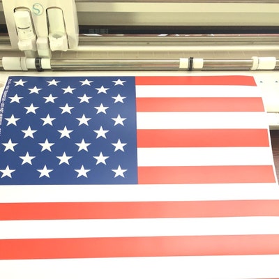 Cropped American Flag Vinyl/printed Heat Transfer Vinyl/pattern Vinyl ...