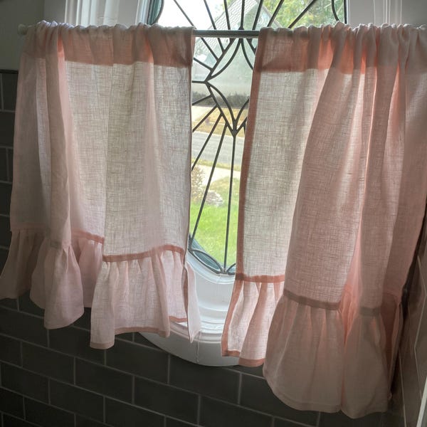 Custom Double Ruffle Linen Tablecloth Ruffled Tablecloth Multi Ruffle ...