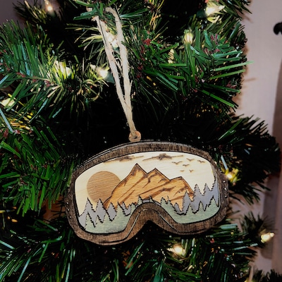 3D Layered Wood Art, Ski/snowboard Goggles - Etsy