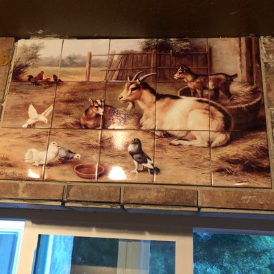 Farm Animals Ceramic Tile Mural. - Etsy