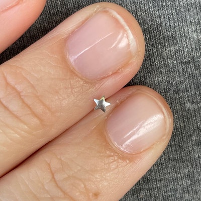 1 Pair Mini Star 925 Sterling Silver Studs Very Tiny Star - Etsy