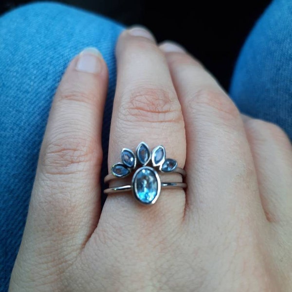 Small & Simple Sterling Silver Womens Promise Ring, Bezel Cut Silver ...