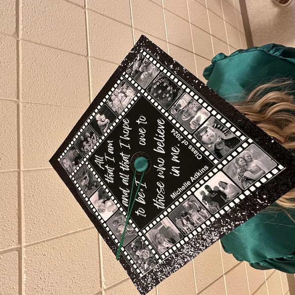 Custom Photo Graduation Cap Topper, Graduation Gift, Grad Cap ...