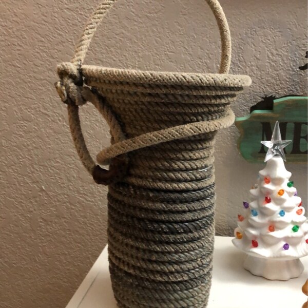 Ranch Rope Canister (utensil)rope Canister, Vase or Wine - Etsy