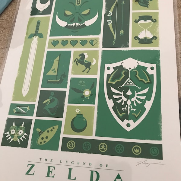 Legend of Zelda Art Print Nintendo Poster Modern Design - Etsy