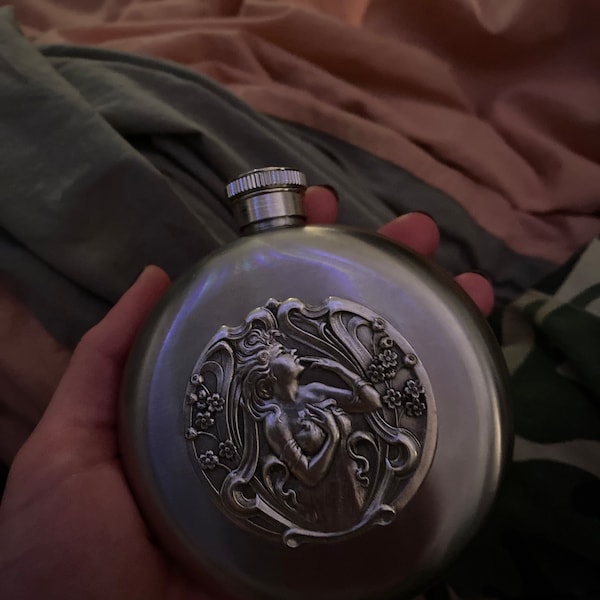Steampunk Bat Flask, Gothic Victorian Stainless Steel, Vampire Flask ...