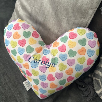 Red Frilled Heart Cushion Large/small Pillows Cushion Heart Plush ...