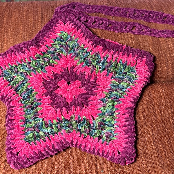 Rainbow Star Purse Digital Crochet Pattern, Instant Download Star Cross ...