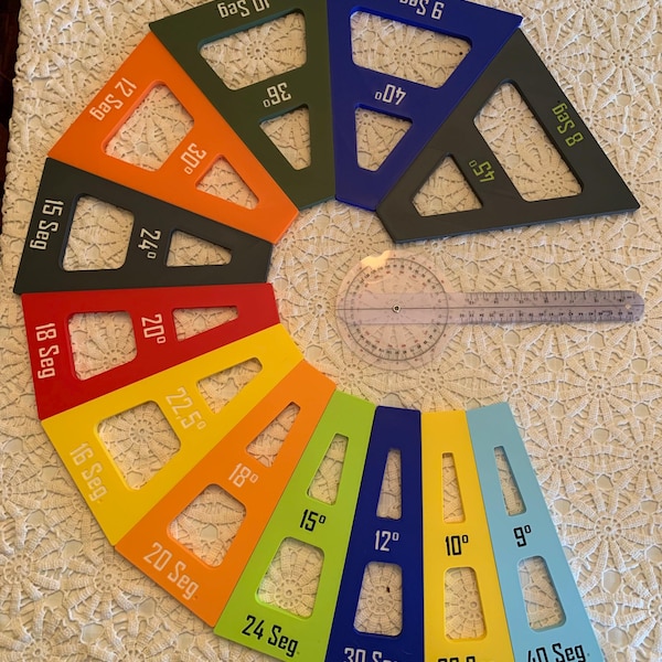 Pentagon Stained Glass Jig Set 15 25 35 45 Degree | Molds for Stained ...