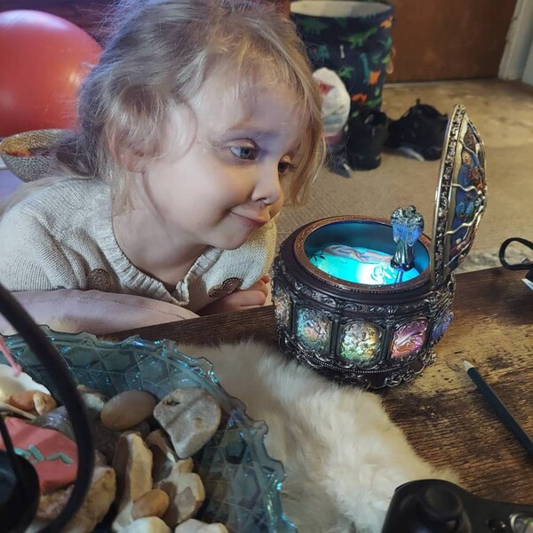 Personalized Classical Carousel Horse Music Box LED Lights Twinkling ...