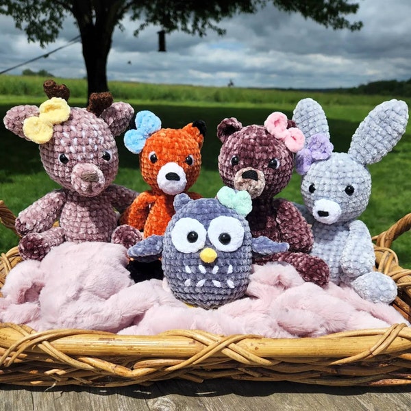 Forest Animals Crochet Pattern: Amigurumi Bundle 5-in-1 (PDF in ENG) - Etsy