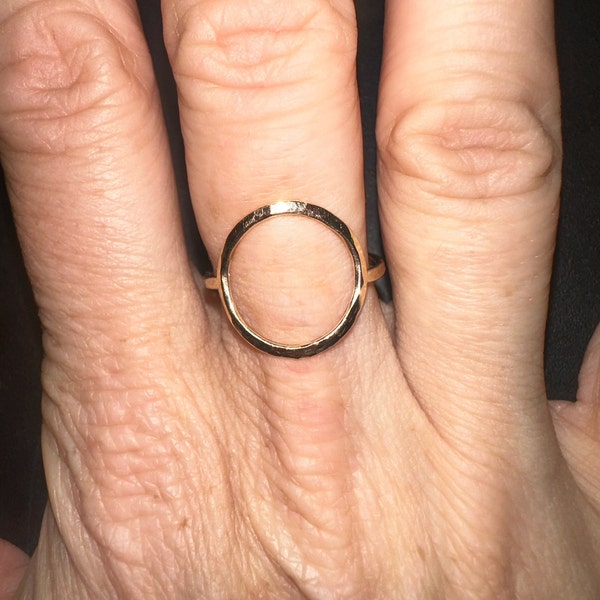 Open Circle Ring • Simple Circle Ring • Dainty Open Circle Ring • Karma ...