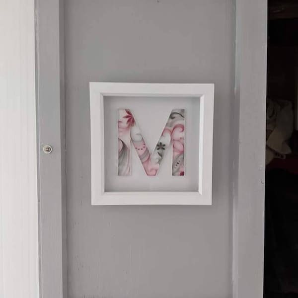 Quilling Art Paper Letter Box Frame - Great Nursery Bedroom Wall Decor ...