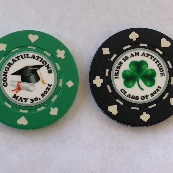 100 Custom Graduation Poker Chips - Etsy