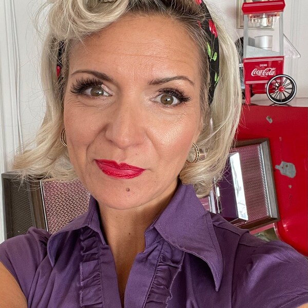 Blood Splatter Zombie Pin up Head Scarf Headband Pinup Vintage Retro ...