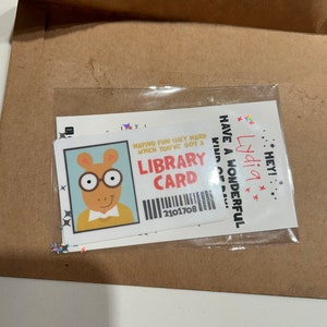 Arthur Library Card Sticker, PBS Illustration, Having Fun Isn't Hard ...