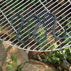 Set of Two Hand Forged Hook Racks With Rams Head Scrolls Traditional ...