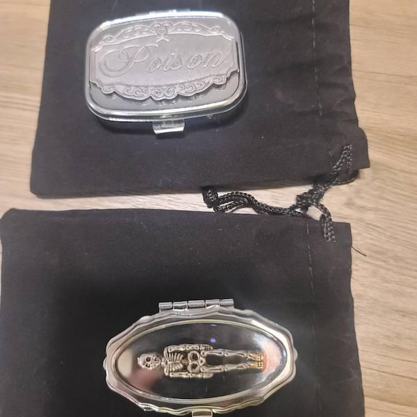 Skeleton Pill Box Goth Witchy - Etsy