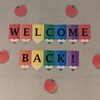 Printable Pencil Welcome Banner, Rainbow Colored Back to School Bunting ...