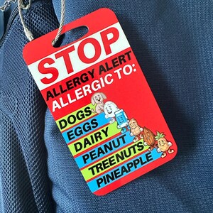 Custom Food Allergy Stickers for Lunch Boxes Labels School Children ...
