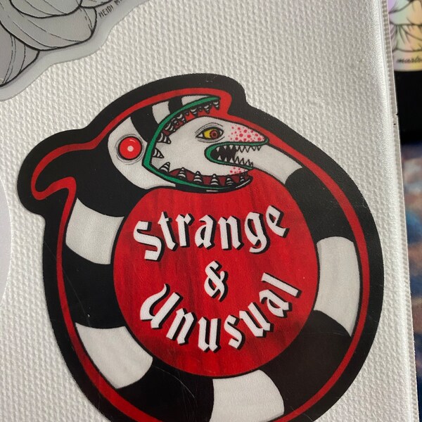Strange and Unusual Vinyl Sticker, Sandworm Sticker, Halloween Gift ...