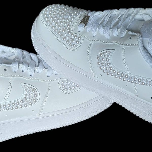 Bridal Air Force 1 Butterfly Floral Embroidered Sneakers • Bridal Shoes ...