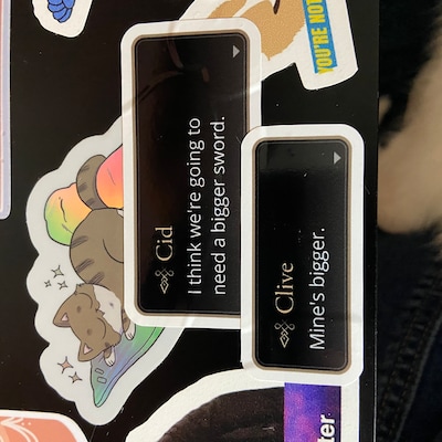 Custom FF14 Text Box Sticker - Etsy Australia