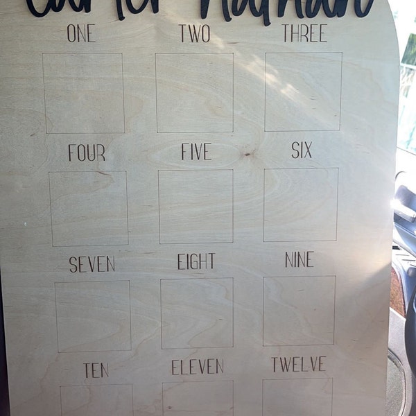 One Year of Photo Board, Wood Photo Board, Milestone Board, 1st ...