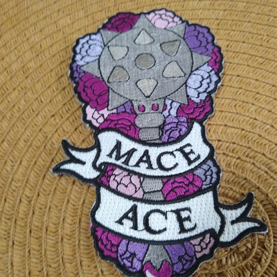 Mace Ace Embroidered Patch - Etsy
