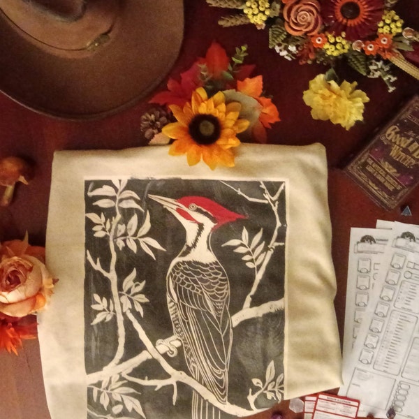 Celestial Crow Block Print Sweatshirt | Crow Sweatshirt | Blackbird ...